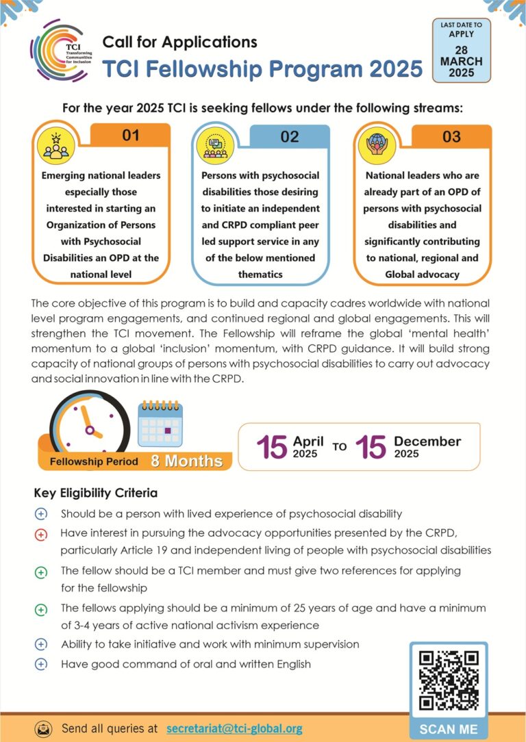 Call for Applications: TCI Fellowship 2025 – TCI Global